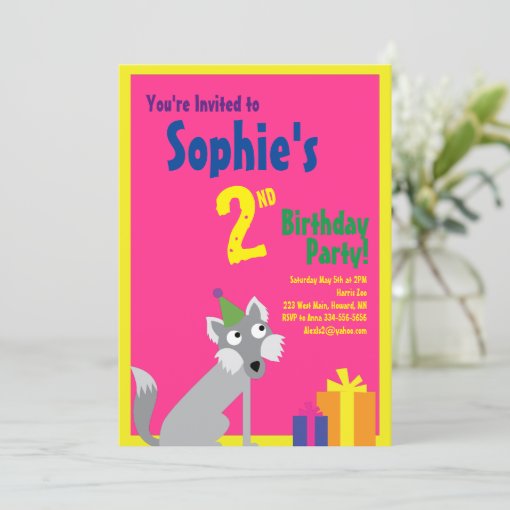 Wolf Animal Kid's Birthday Party Invitations | Zazzle