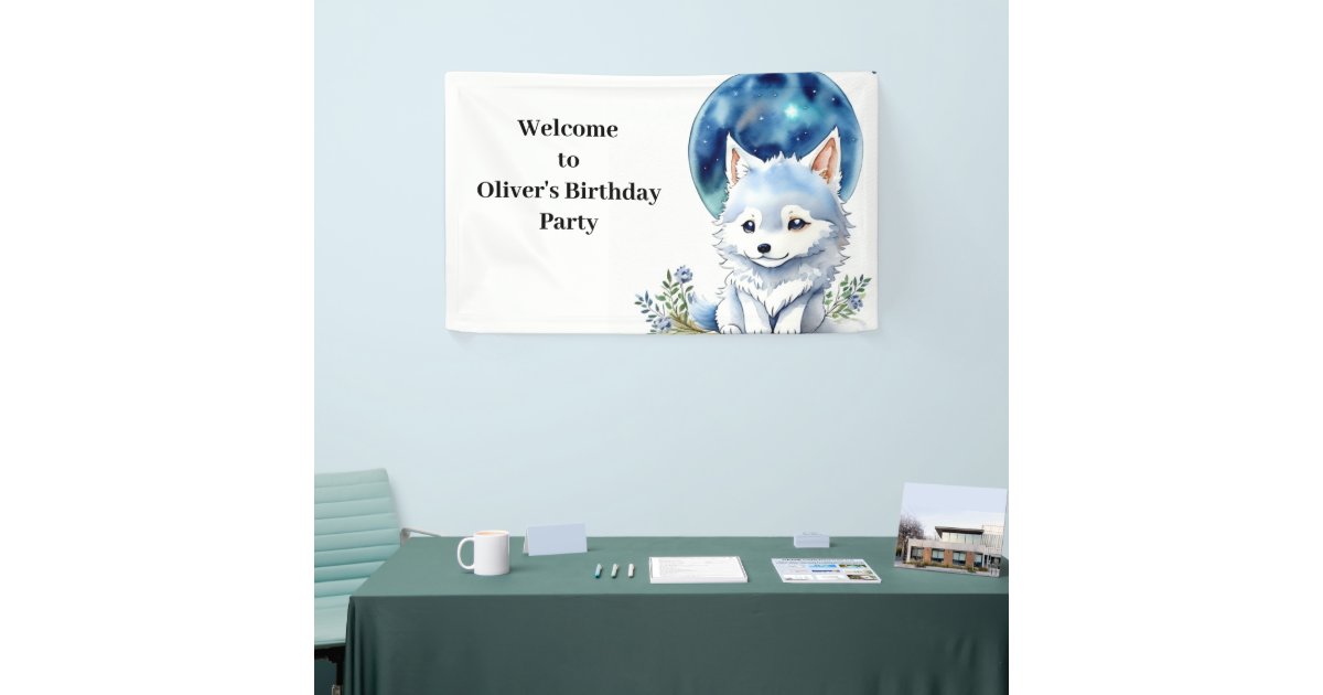 Wolf Birthday Banner | Zazzle