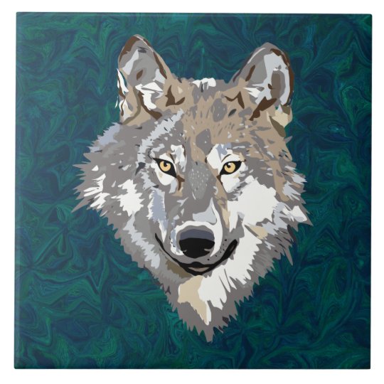 wolf ceramic tile | Zazzle.com