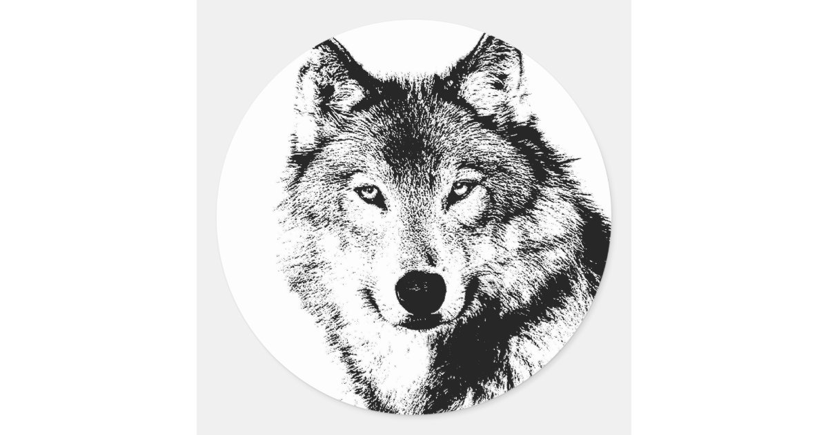Wolf Classic Round Sticker | Zazzle