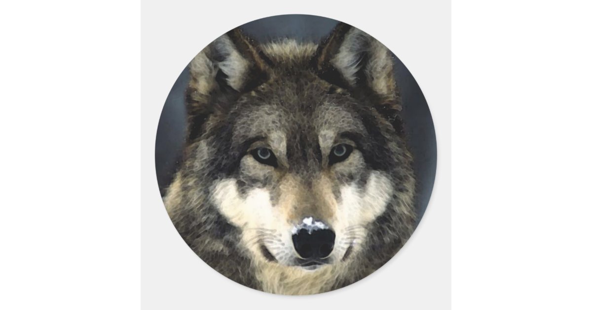Wolf Classic Round Sticker | Zazzle