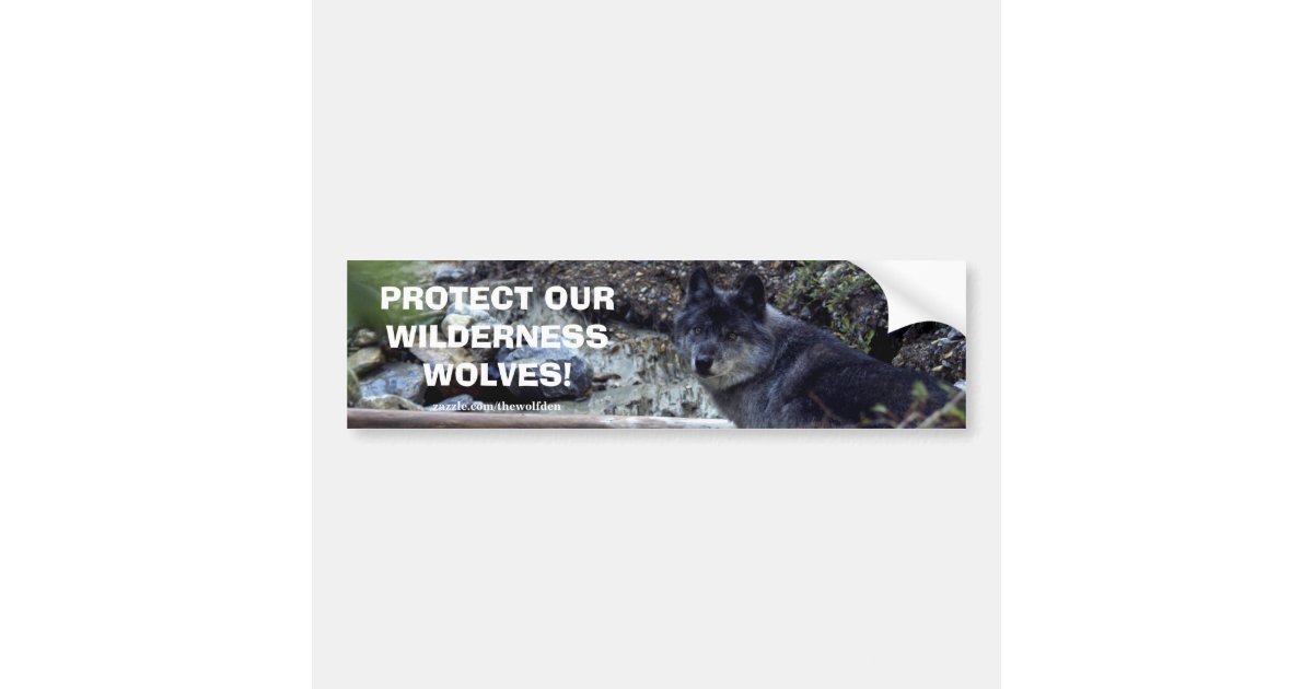 WOLF EYES Wildlife Conservation Bumper sticker | Zazzle