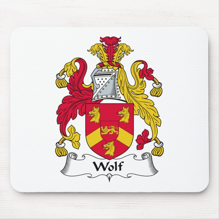 Wolf Family Crest Mouse Pad | Zazzle
