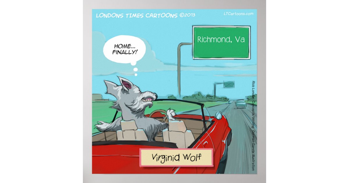 Wolf From Virginia Funny Watch Poster | Zazzle