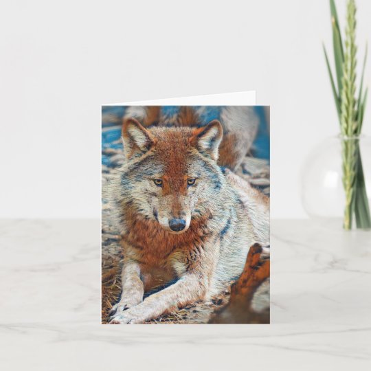 Wolf Greeting card | Zazzle.com