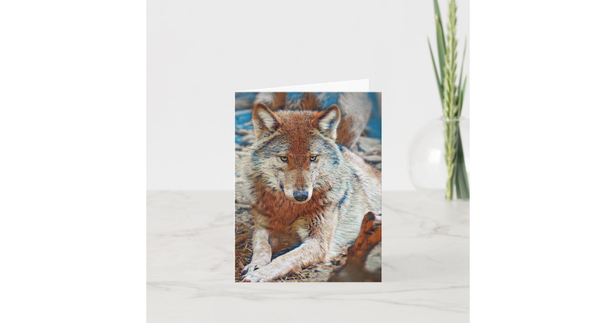 Wolf Greeting card | Zazzle.com