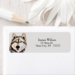 Wolf Grey Label | Zazzle