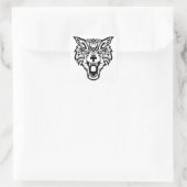 Wolf Head Square Sticker | Zazzle