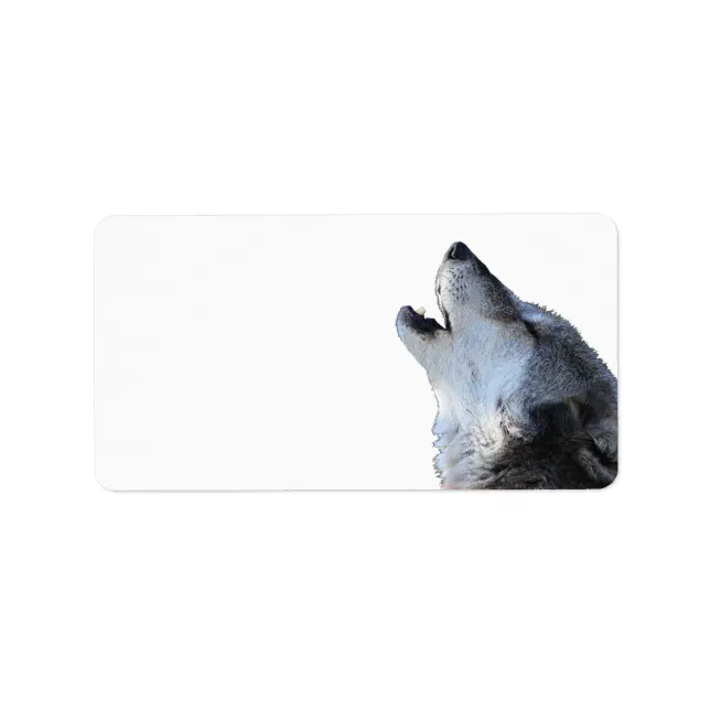 wolf howling label | Zazzle