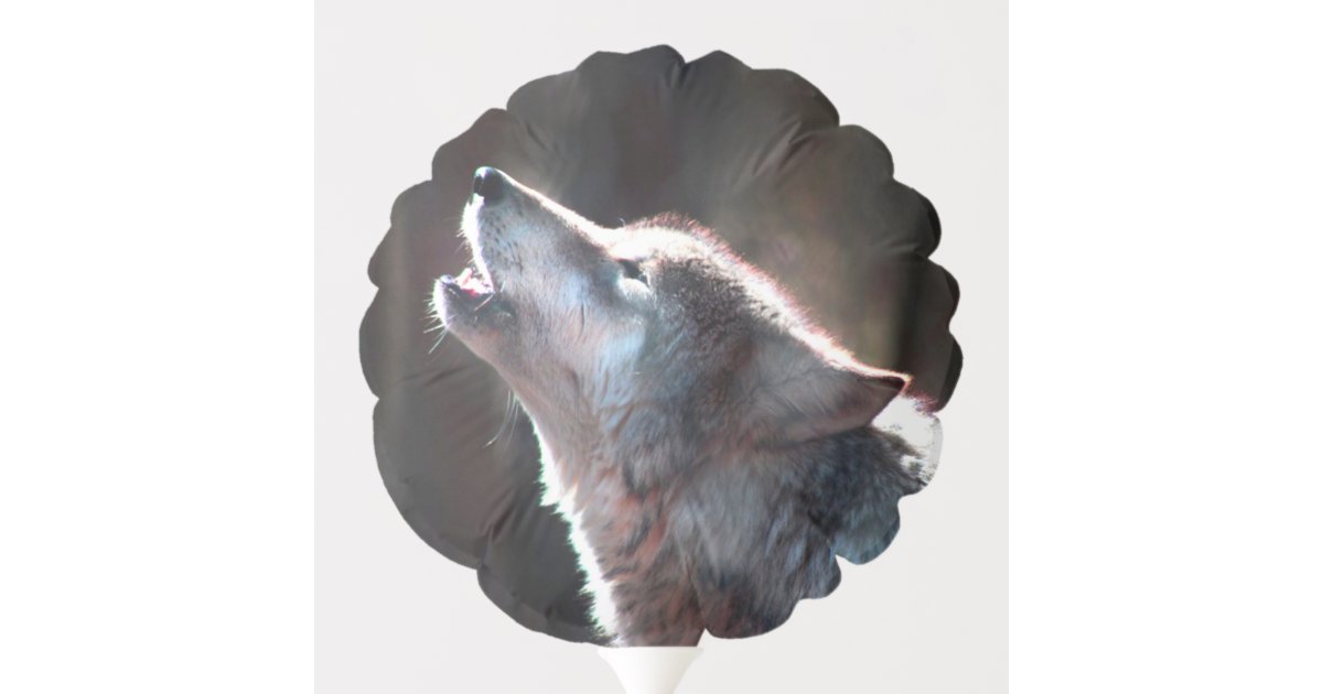 Wolf Howling Lone Wolf Balloon | Zazzle