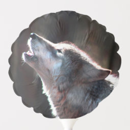 Wolf Howling Lone Wolf Balloon | Zazzle