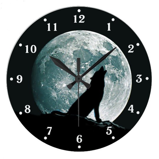 Wolf Howling Wildlife Wall Clock | Zazzle.com