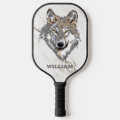 Wolf Illustration Pickleball Paddle | Zazzle