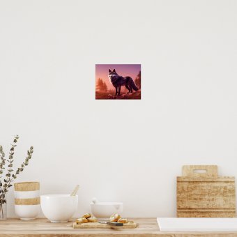 Wolf in Wilderness Decoupage Tissue Paper Poster | Zazzle