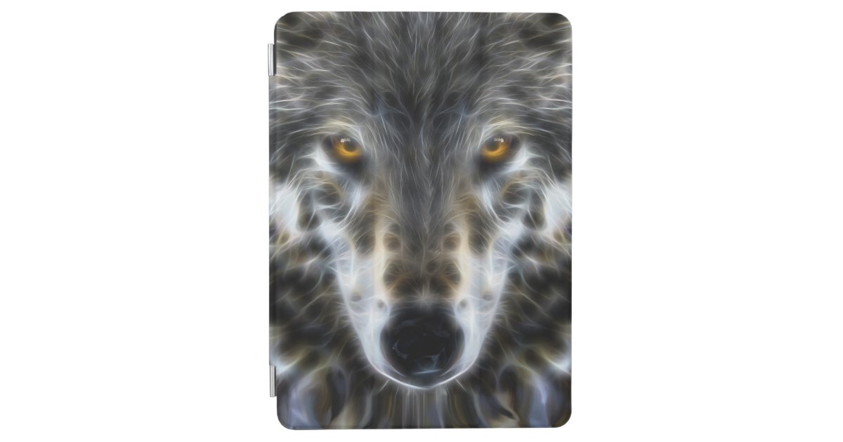 Wolf Inspirational intense Portrait iPad Air Cover | Zazzle