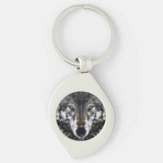 Wolf Inspirational intense Portrait Keychain | Zazzle.com
