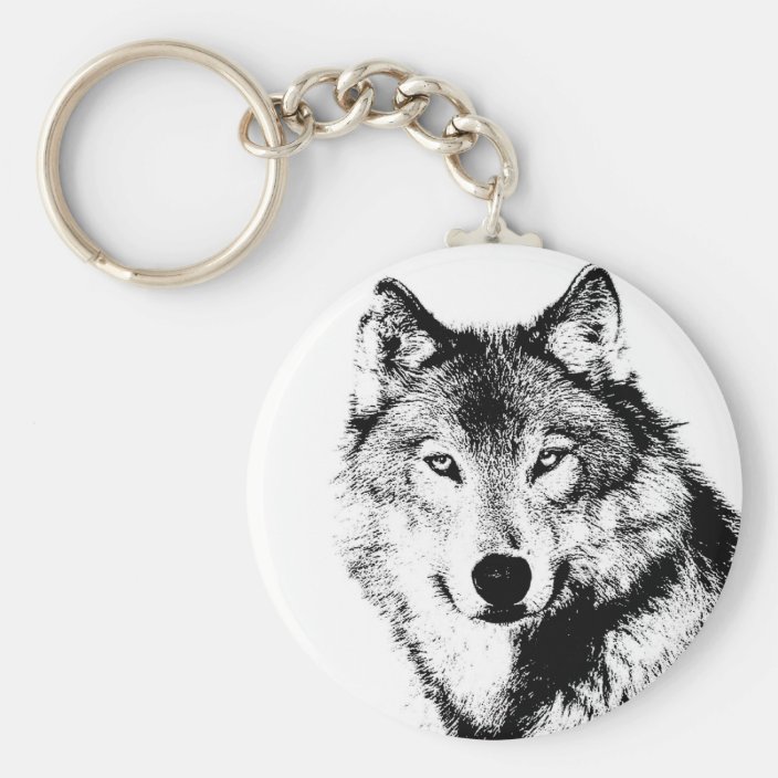 Wolf Keychain | Zazzle.com