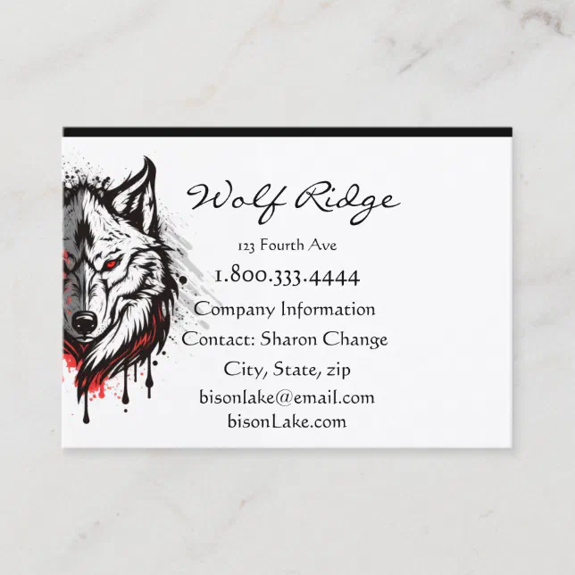 Wolf Logo Wolves Nature Custom Business Card | Zazzle