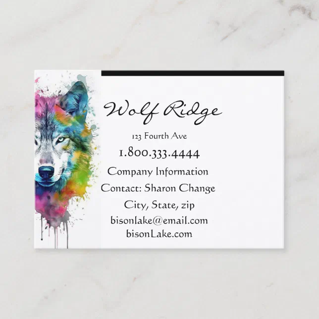Wolf Logo Wolves Nature Custom Business Card | Zazzle