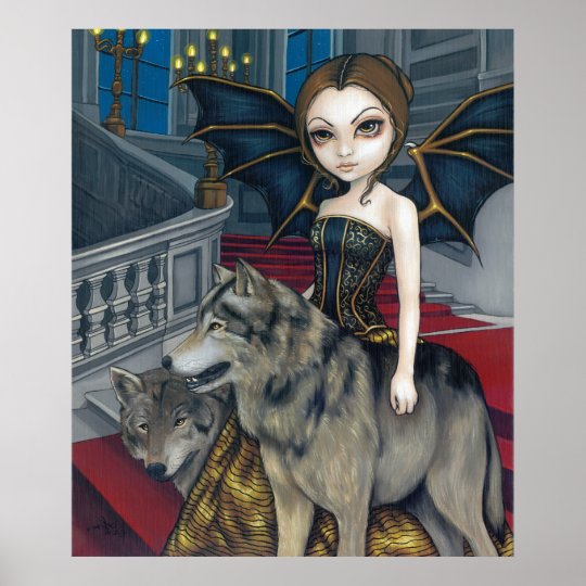 Wolf Manor gothic vampire fairy Art Print | Zazzle.com