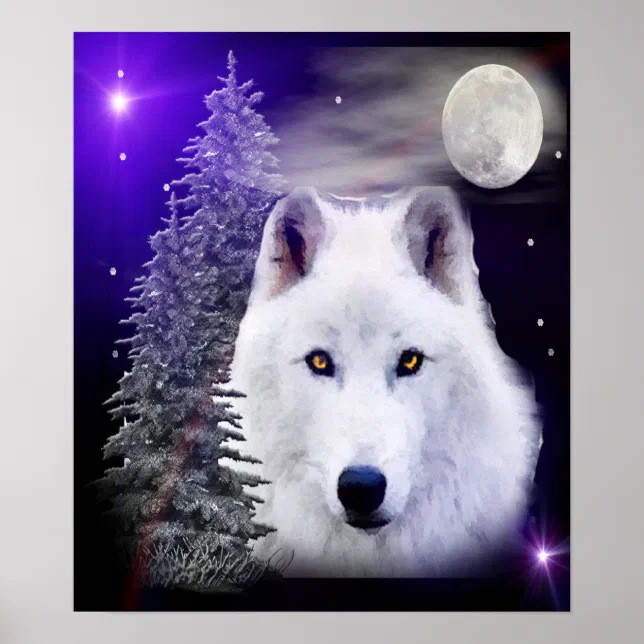 wolf moon poster | Zazzle