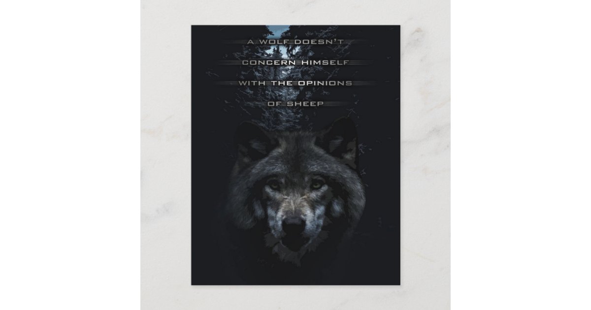 wolf motivation quotes flyer | Zazzle