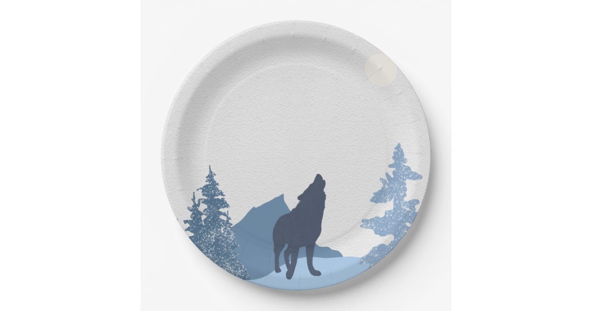 Wolf Mountain Paper Plates | Zazzle