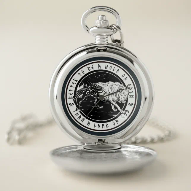 Wolf Of Odin Pocket Watch | Zazzle
