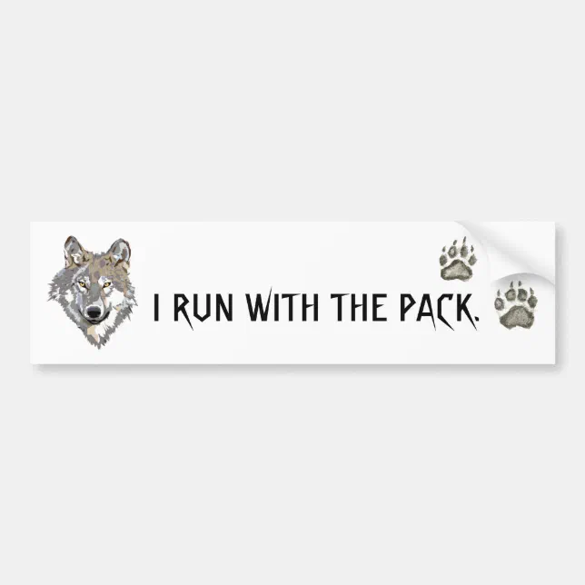 WOLF PACK BUMPER STICKER | Zazzle