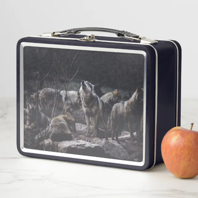 Wolf Pack Metal Lunch Box | Zazzle