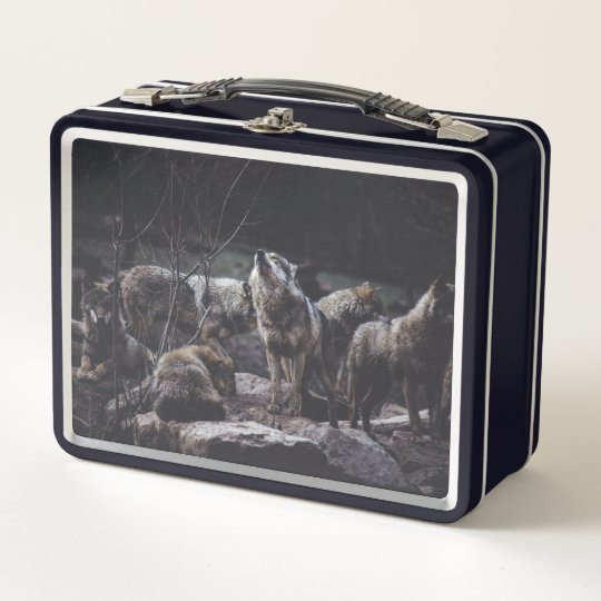 Wolf Pack Metal Lunch Box | Zazzle.com