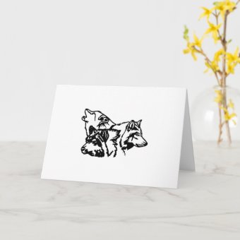 Wolf Pack Outline Card | Zazzle
