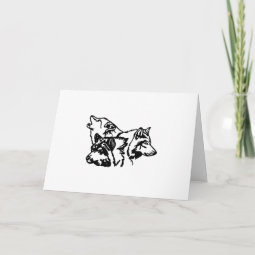 Wolf Pack Outline Card | Zazzle