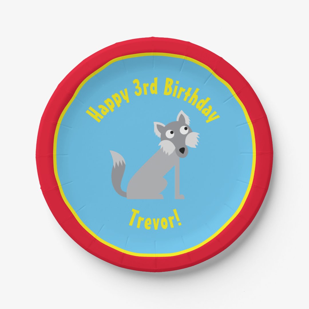 Wolf Paper Plates Animal Birthday Party | Zazzle