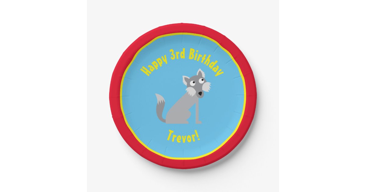 Wolf Paper Plates Animal Birthday Party | Zazzle