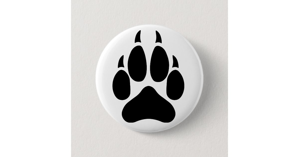 Wolf Paw Button | Zazzle
