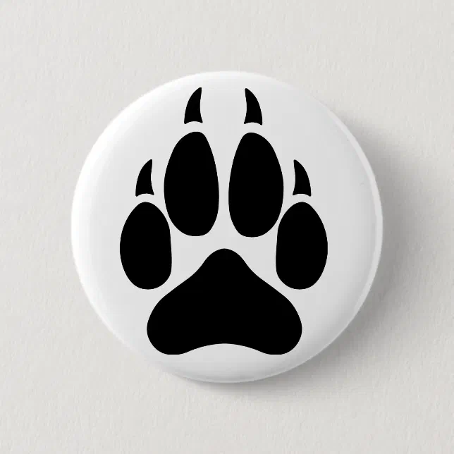 Wolf Paw Button | Zazzle