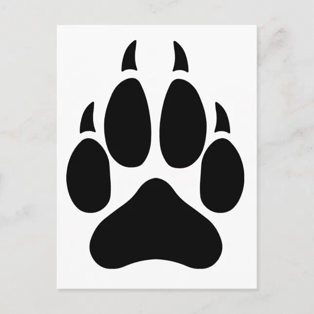 Wolf Paw Postcard | Zazzle