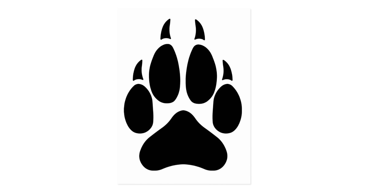 Wolf Paw Postcard | Zazzle.com