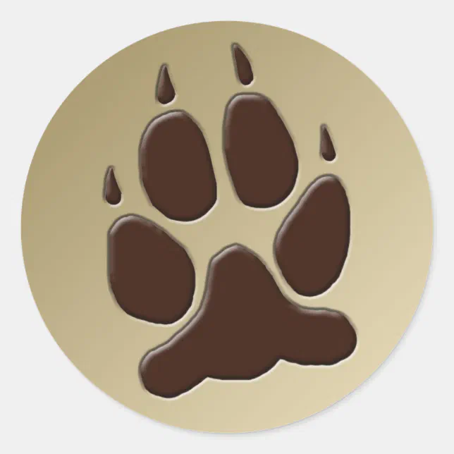 Wolf Paw Print sticker | Zazzle