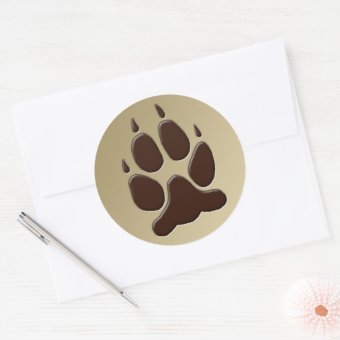 Wolf Paw Print sticker | Zazzle