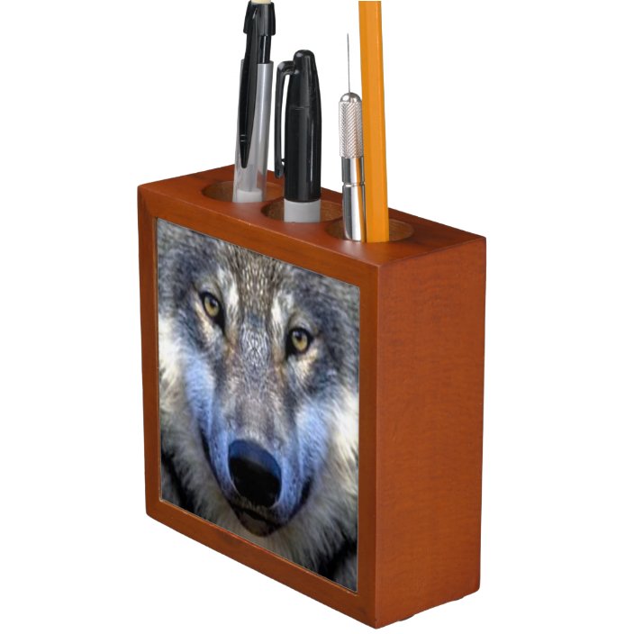 Wolf Pencil/Pen Holder | Zazzle.com