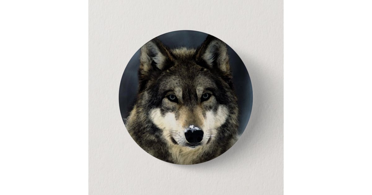 Wolf Pinback Button | Zazzle