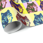 Wolf Pop Art Wrapping Paper | Zazzle
