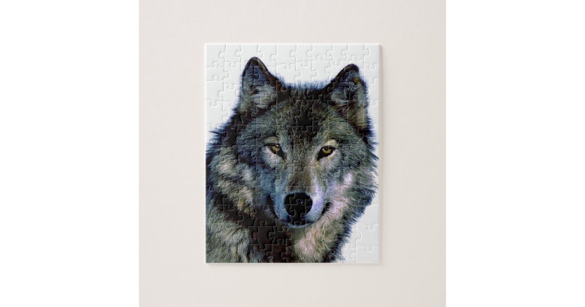 Wolf Portrait Jigsaw Puzzle | Zazzle