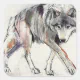 Wolf Square Sticker | Zazzle