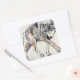 Wolf Square Sticker | Zazzle