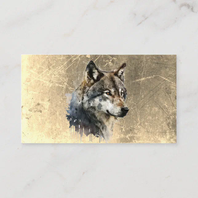Wolf Wolves Head Logo Animal Wildlife Nature Business Card | Zazzle