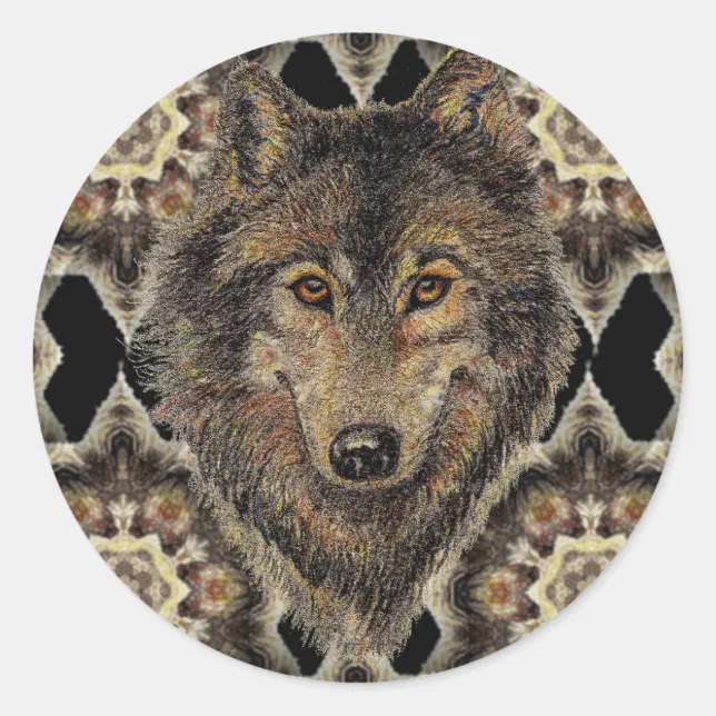 Wolf, Wolves, Wild Animal, Nature, Classic Round Sticker | Zazzle