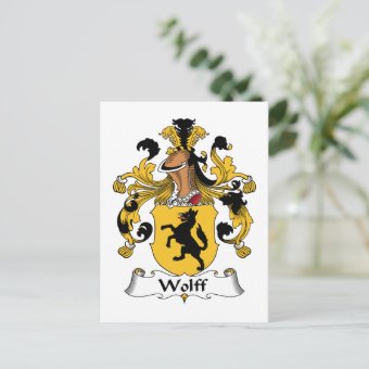 Wolff Family Crest Postcard | Zazzle